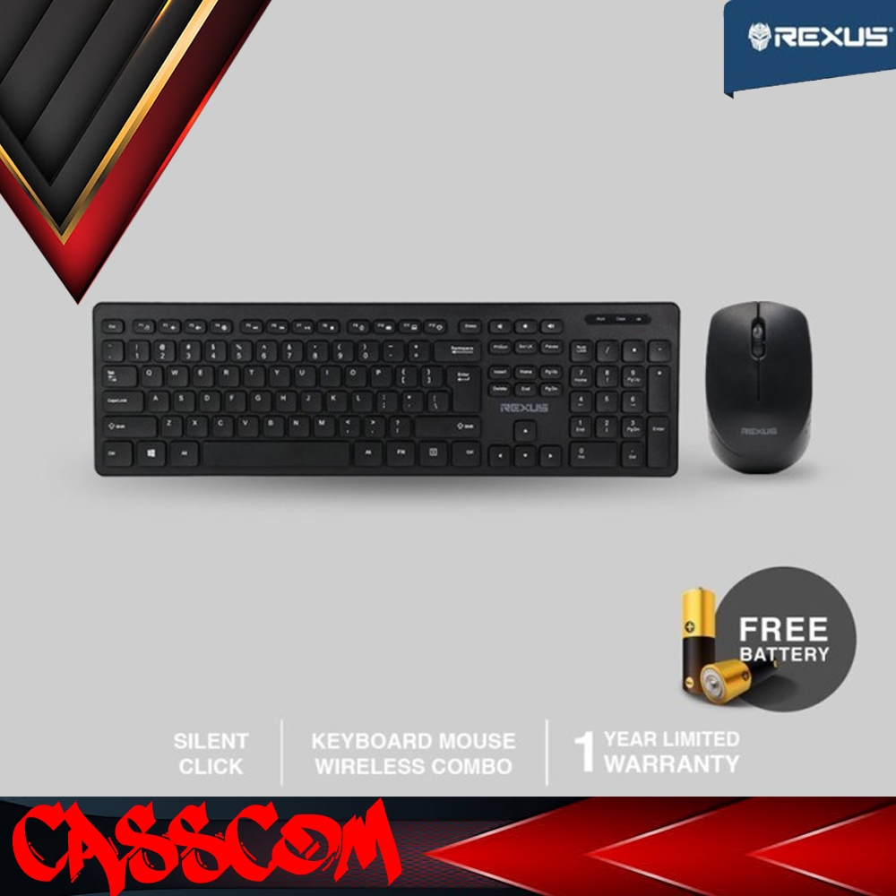 Jual Rexus RX-KM8 Keyboard Mouse Office Wireless KM8 Combo | Shopee ...