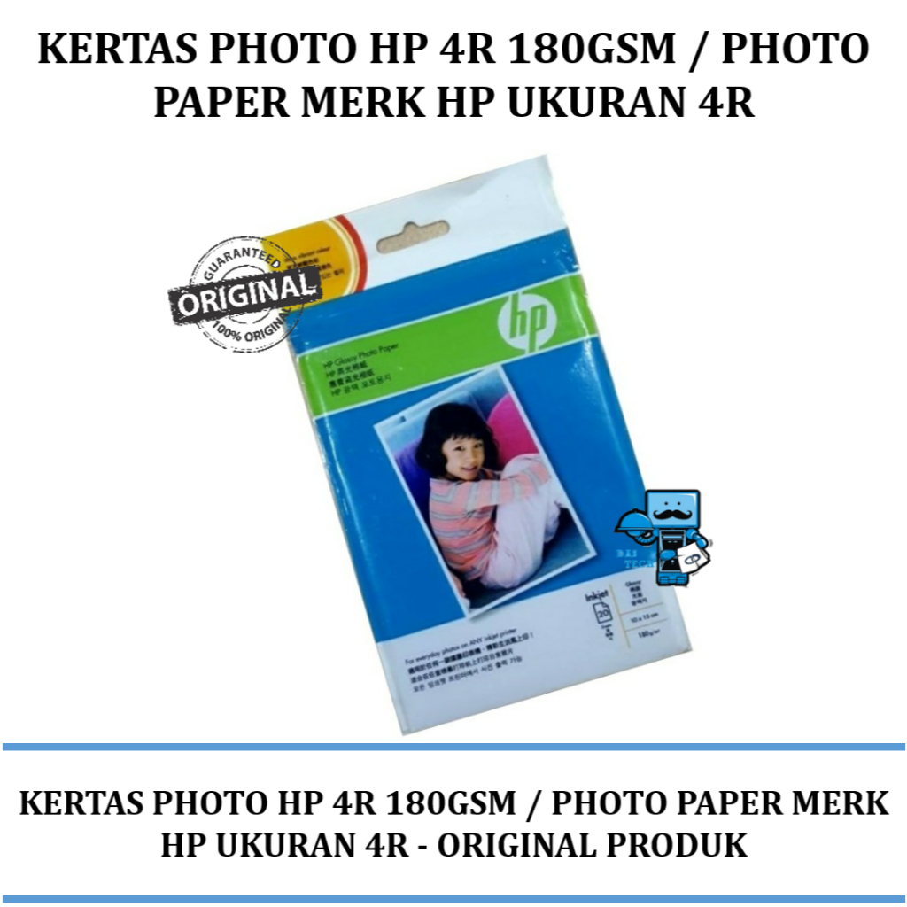 Jual kertas photo HP 4R 180gsm / Photo paper merk HP ukuran 4R | Shopee ...