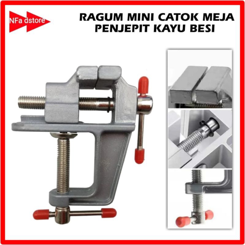 Jual Catok Meja Ragum Mini Clamp Penjepit Kayu Besi | Shopee Indonesia