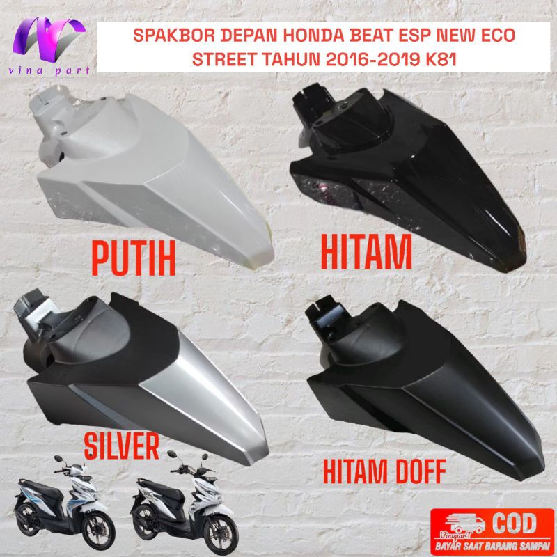 Jual spakbor depan beat esp new eco beat street k81 hitam putih silver ...