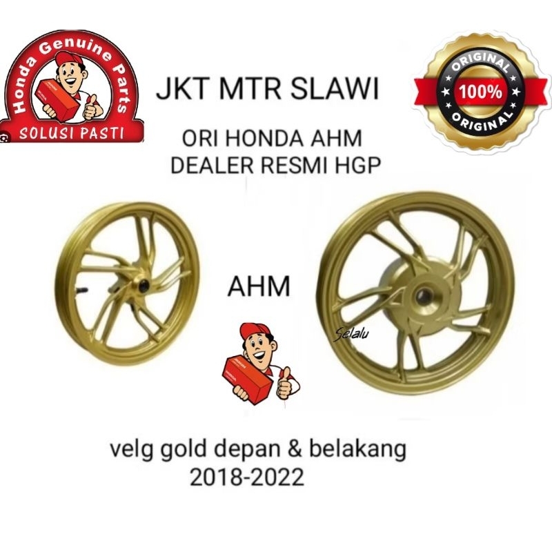 Jual velg pelek belakang vario 150 new vario 150J warna gold vario 125 ...