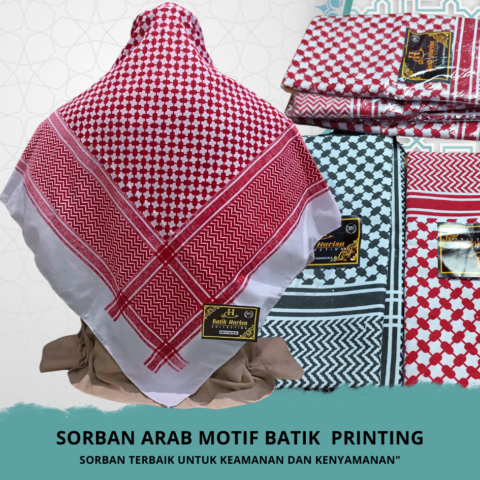 Jual Sorban Arab Surban Haji Umroh Motif Palestina Persegi Multifungsi ...