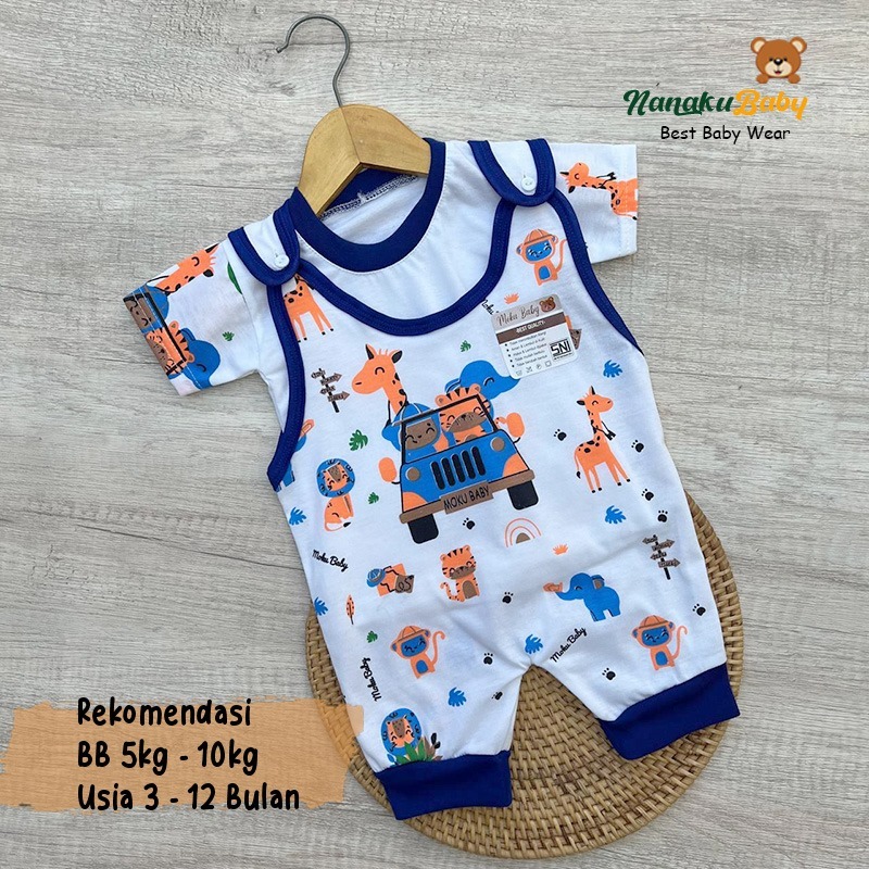 Jual Nanaku Baby - Jumsuit Bayi Baru Lahir Over All Bayi Motif Animal ...