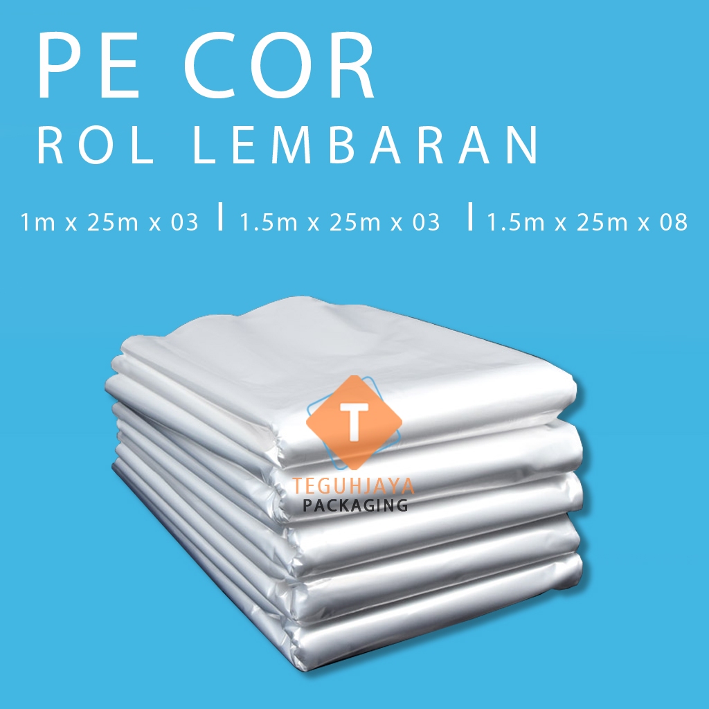 Jual INSTANT Plastik PE COR Lembaran Rol 1m 1,5m 100cm 150cm Bening ...
