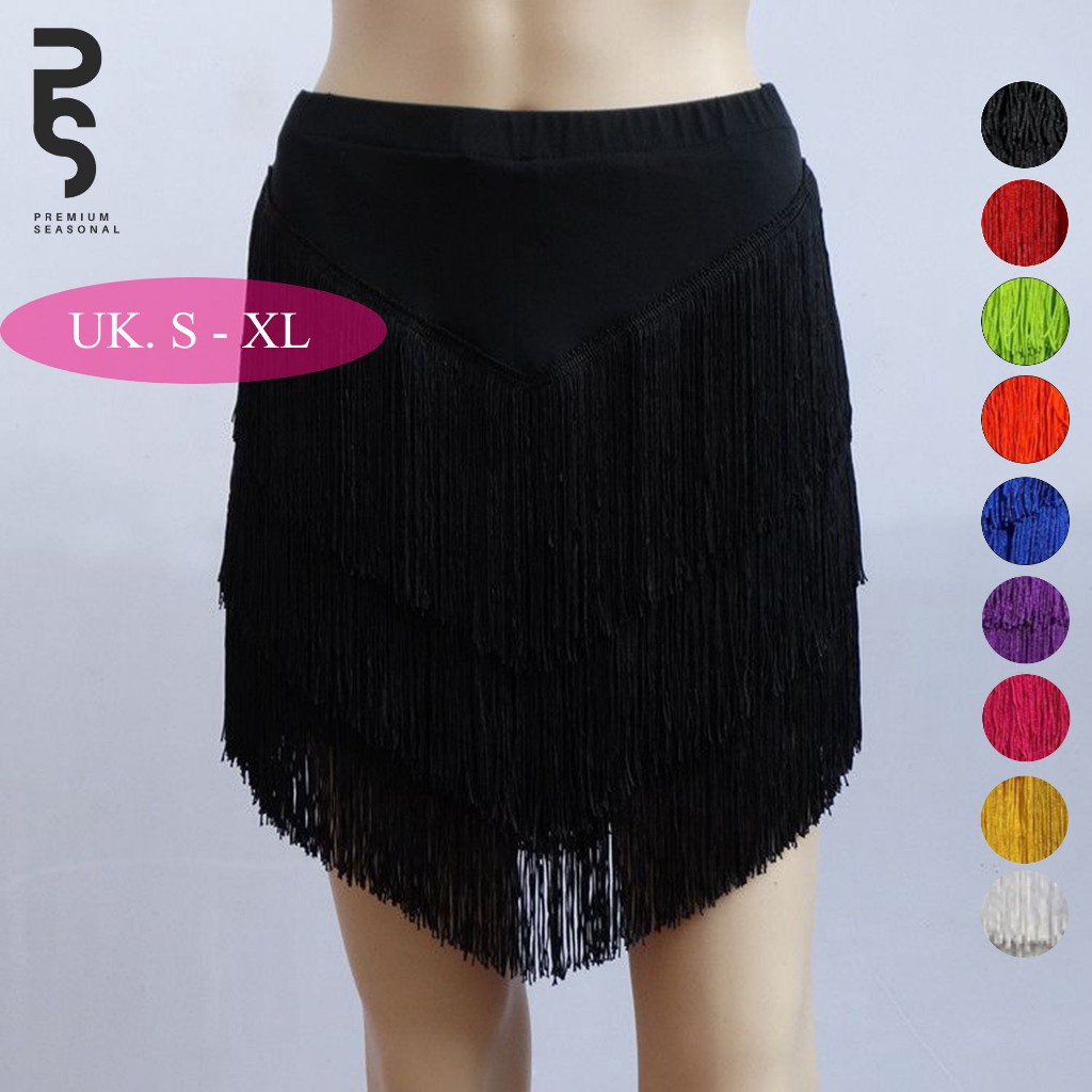 Jual (S-XL) ROK CELANA RUMBAI V - Rok Rumbai Wanita Celana Motif V 3 ...