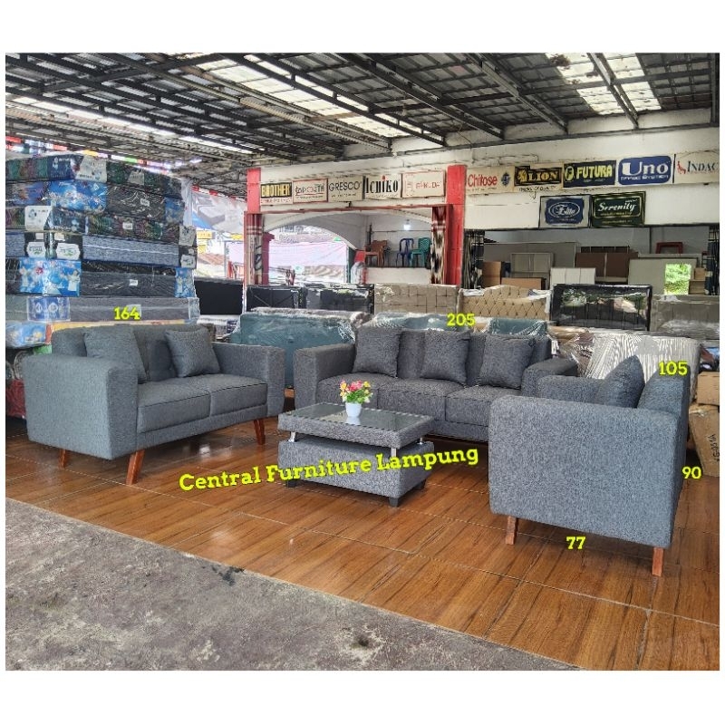 Jual sofa tamu retro minimalis 321 + meja | Shopee Indonesia