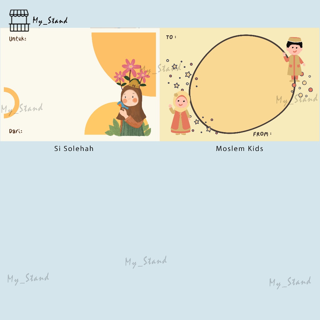 Jual Kartu Ucapan ANAK MUSLIM 7x10 cm Islami soleh solehah muslimin ...