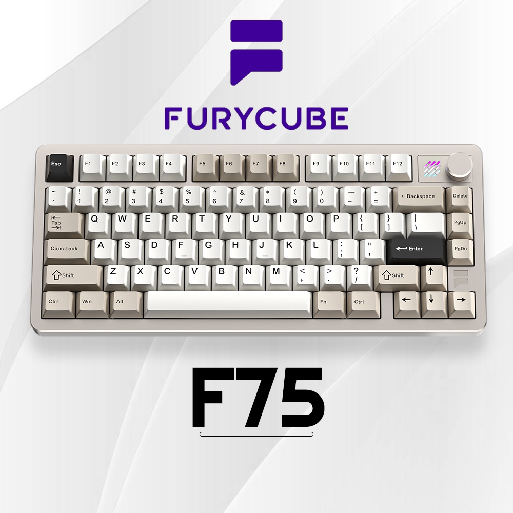 Jual FURYCUBE F75 ALUMINIUM WIRELESS MECHANICAL KEYBOARD CNC GASKET RGB ...