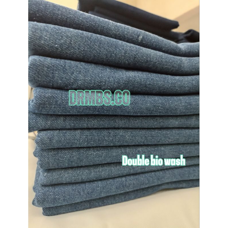 Jual KAIN DENIM WASH DOUBLE BIO POTONGAN JEANS TEBAL NON STRETCH ...