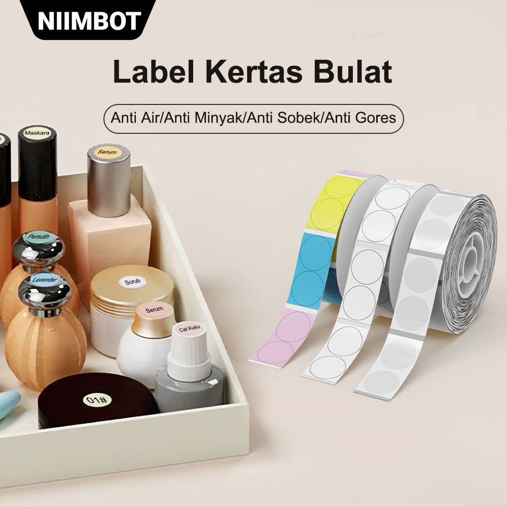 Jual NIIMBOT D11/D110/D101 Stiker Kosmetik Kertas Label Bulat Stiker ...