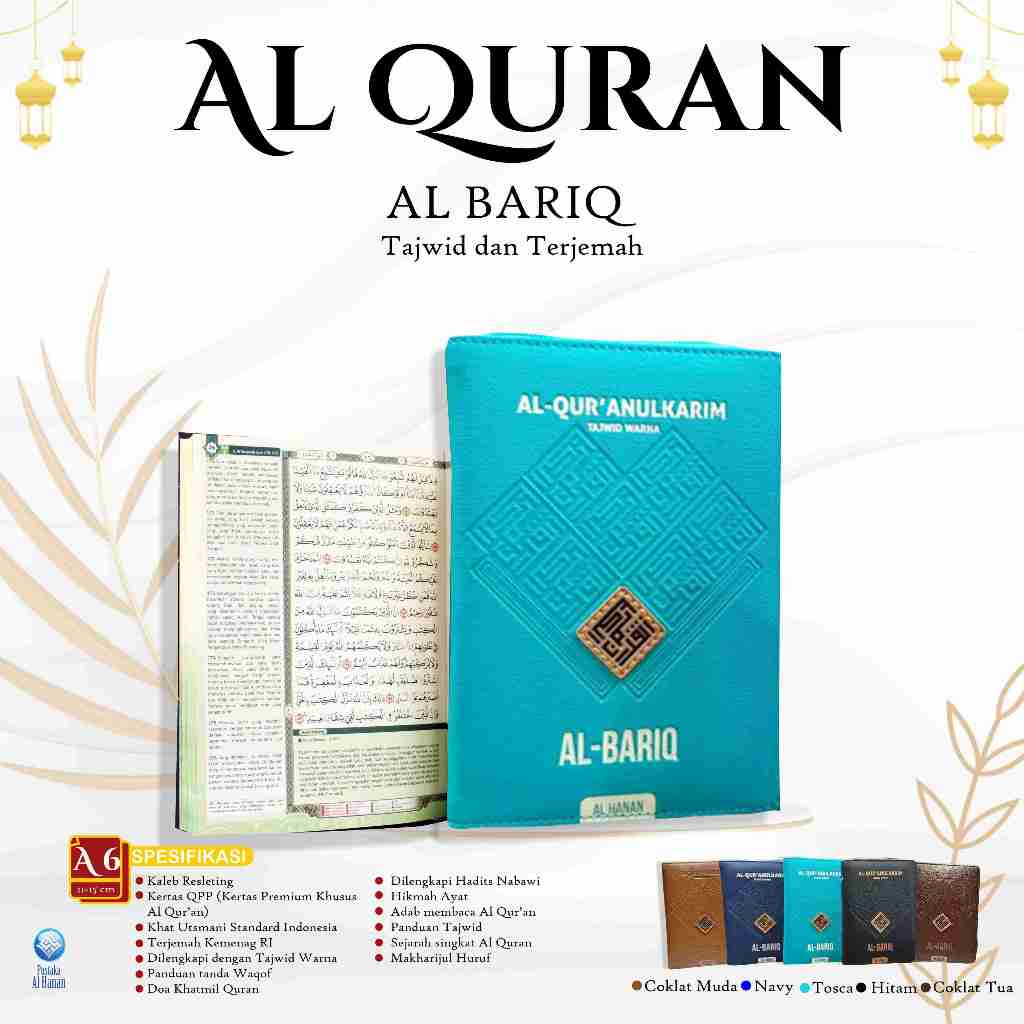 Jual Al Quran Tajwid Terjemah ukuran A6 Resleting - Al Bariq | Shopee ...