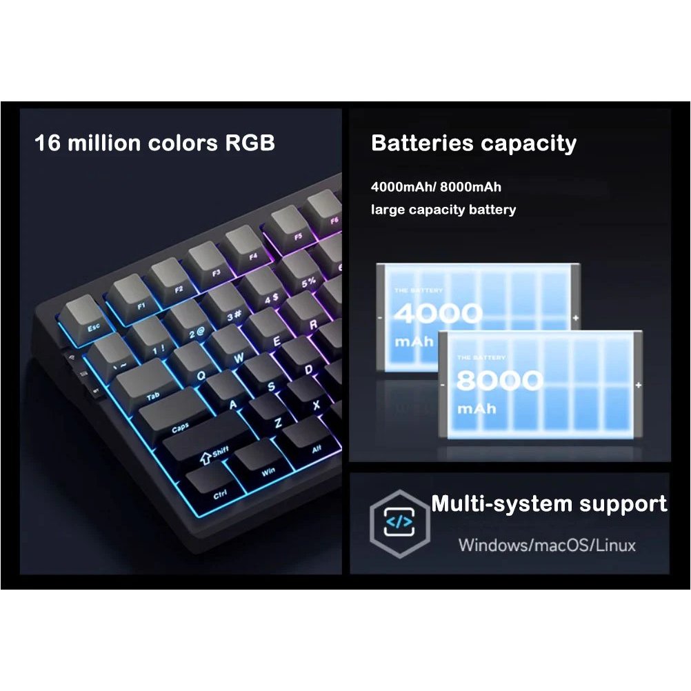 Jual MCHOSE G75 Pro Wireless Mechanical Keyboard | Shopee Indonesia