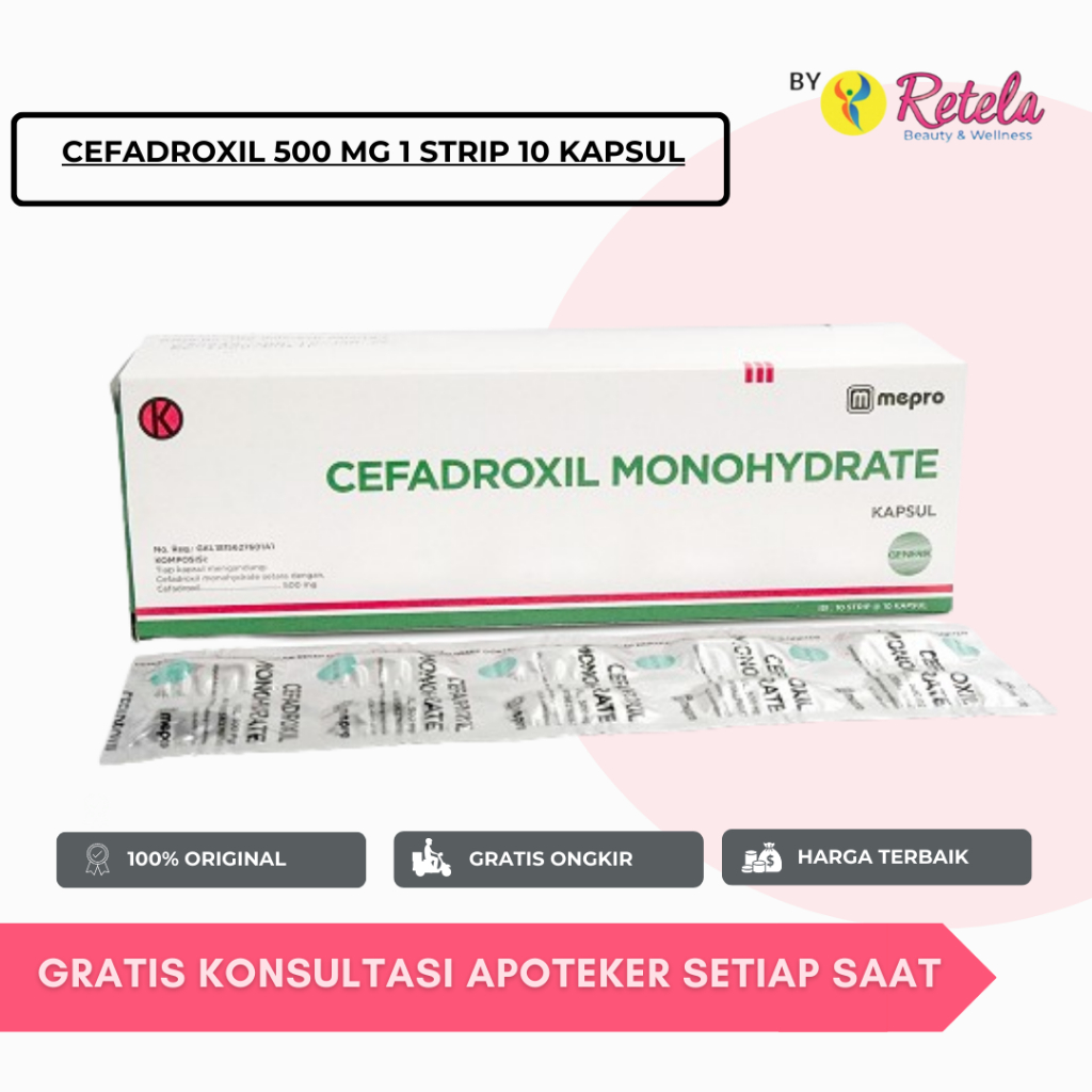 Jual CEFADROXIL 500MG 1 STRIP 10 KAPSUL | Shopee Indonesia
