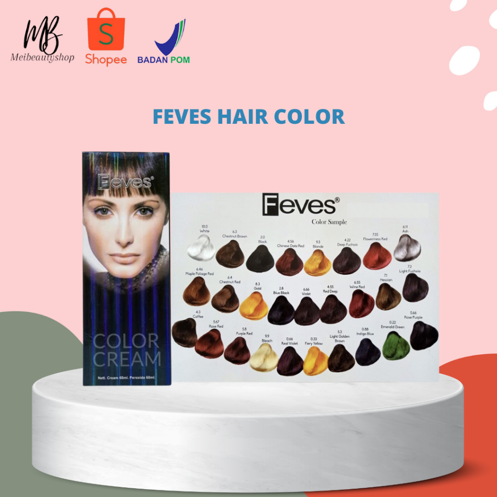 Jual Feves Cat Rambut Color Cream Hair 60ml | Shopee Indonesia