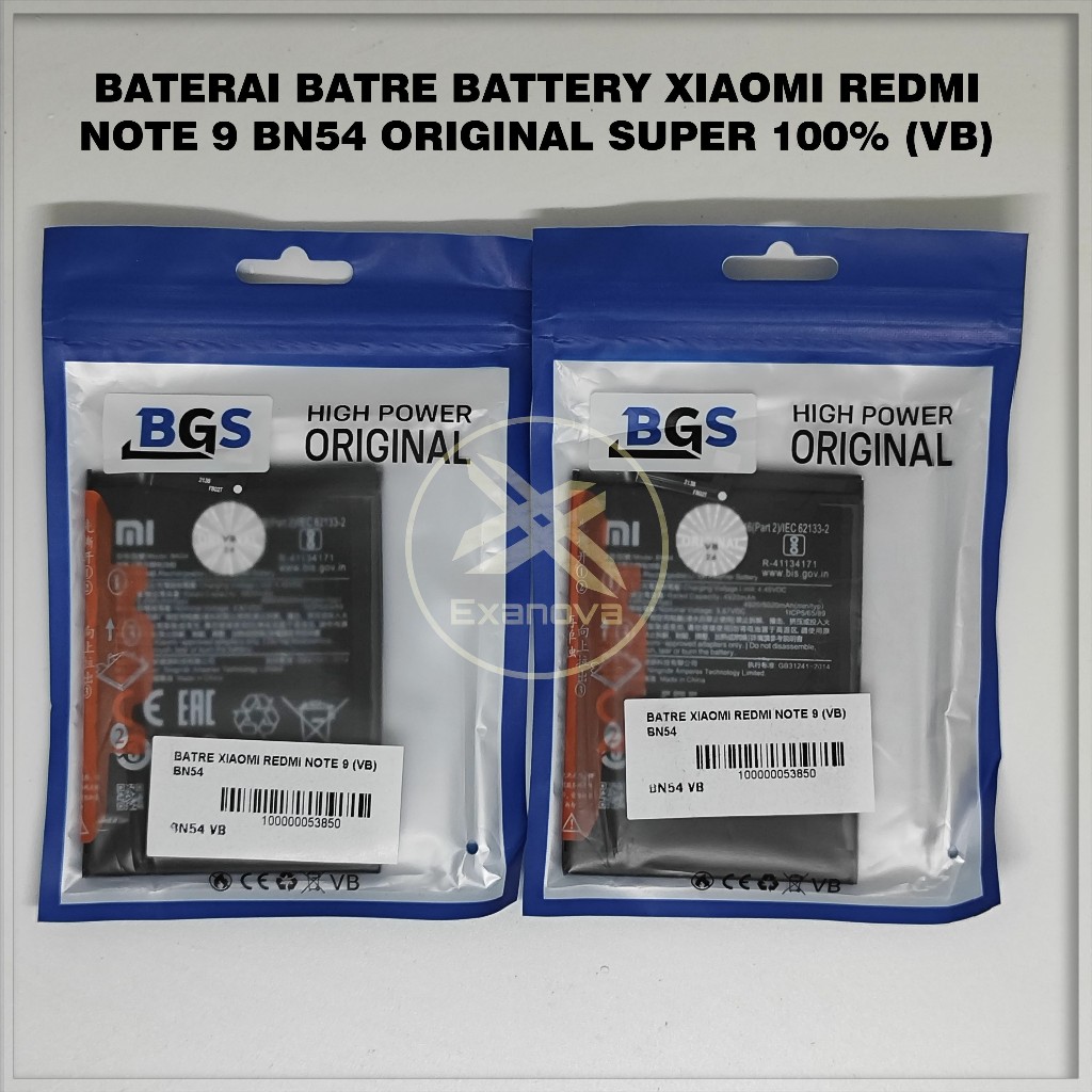 Jual BATERAI BATRAI BATRE BATTERY XIAOMI REDMI NOTE 9 BN54 ORIGINAL ...