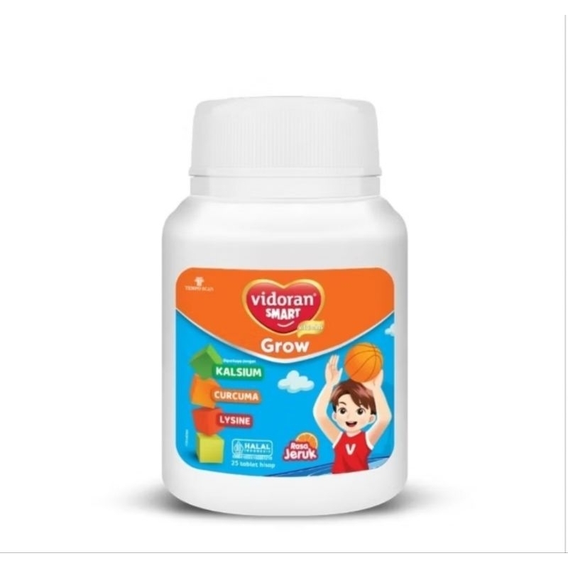 Jual Vidoran Smart Grow Tablet Plus Kalsium Curcuma Lysine - Isi 25 Tablet | Shopee Indonesia