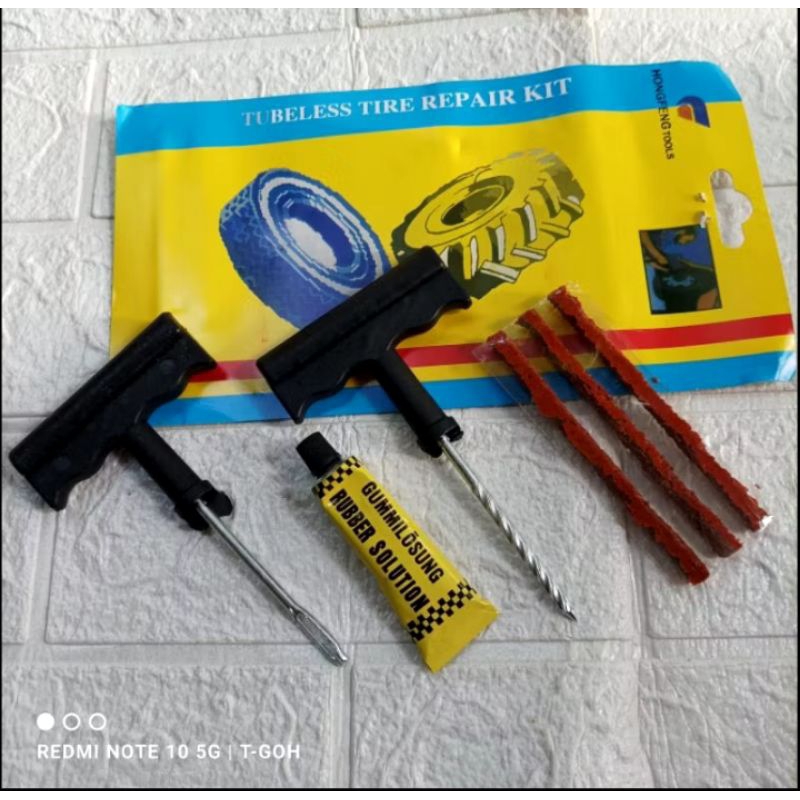 Jual Alat Tambal Ban Tubeless Tubles Tire Repair Kit Alat Tambal Ban ...