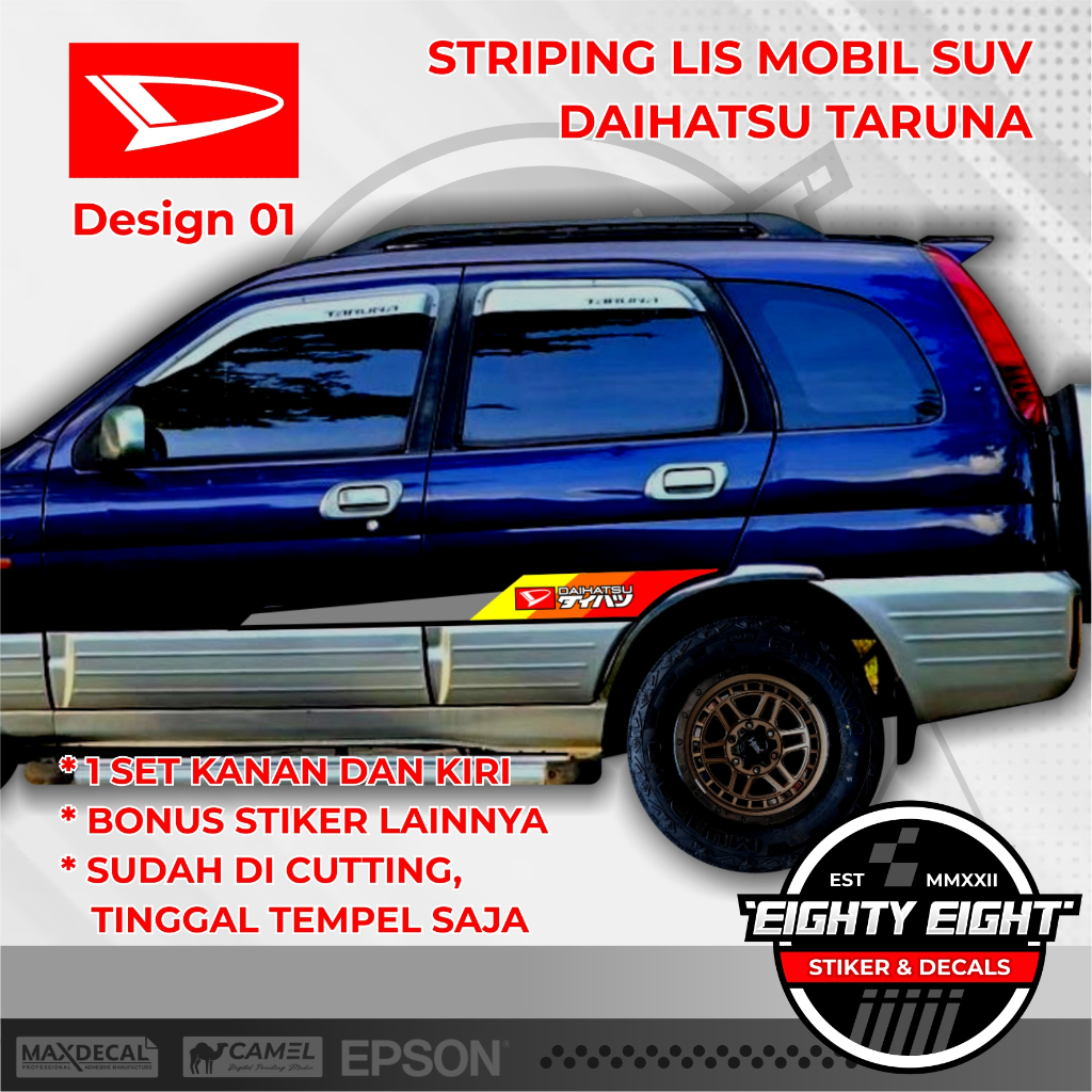 Jual Stiker Variasi List Bodi SUV Daihatsu Taruna JDM | Shopee Indonesia