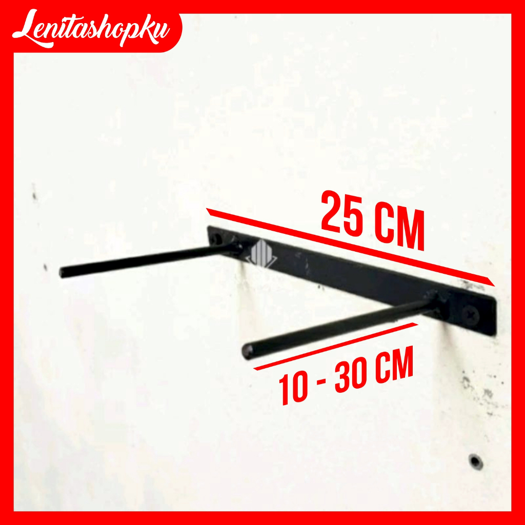 Jual Tatakan Besi Holder Sepatu Dinding Satuan Tempel Tembok Bracket ...
