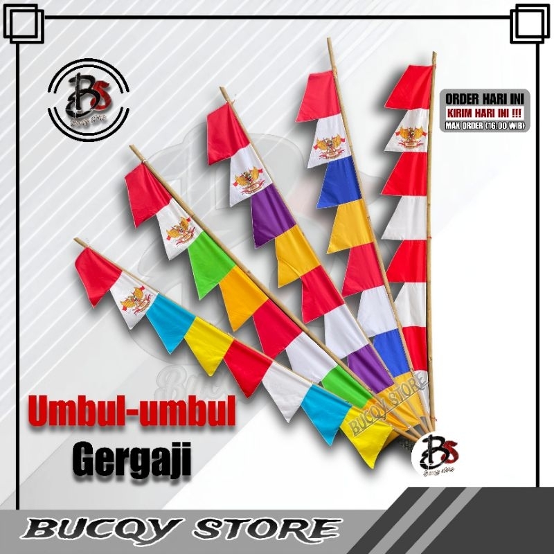 Jual BENDERA UMBUL-UMBUL GERGAJI PANJANG 2,7 METER | Shopee Indonesia