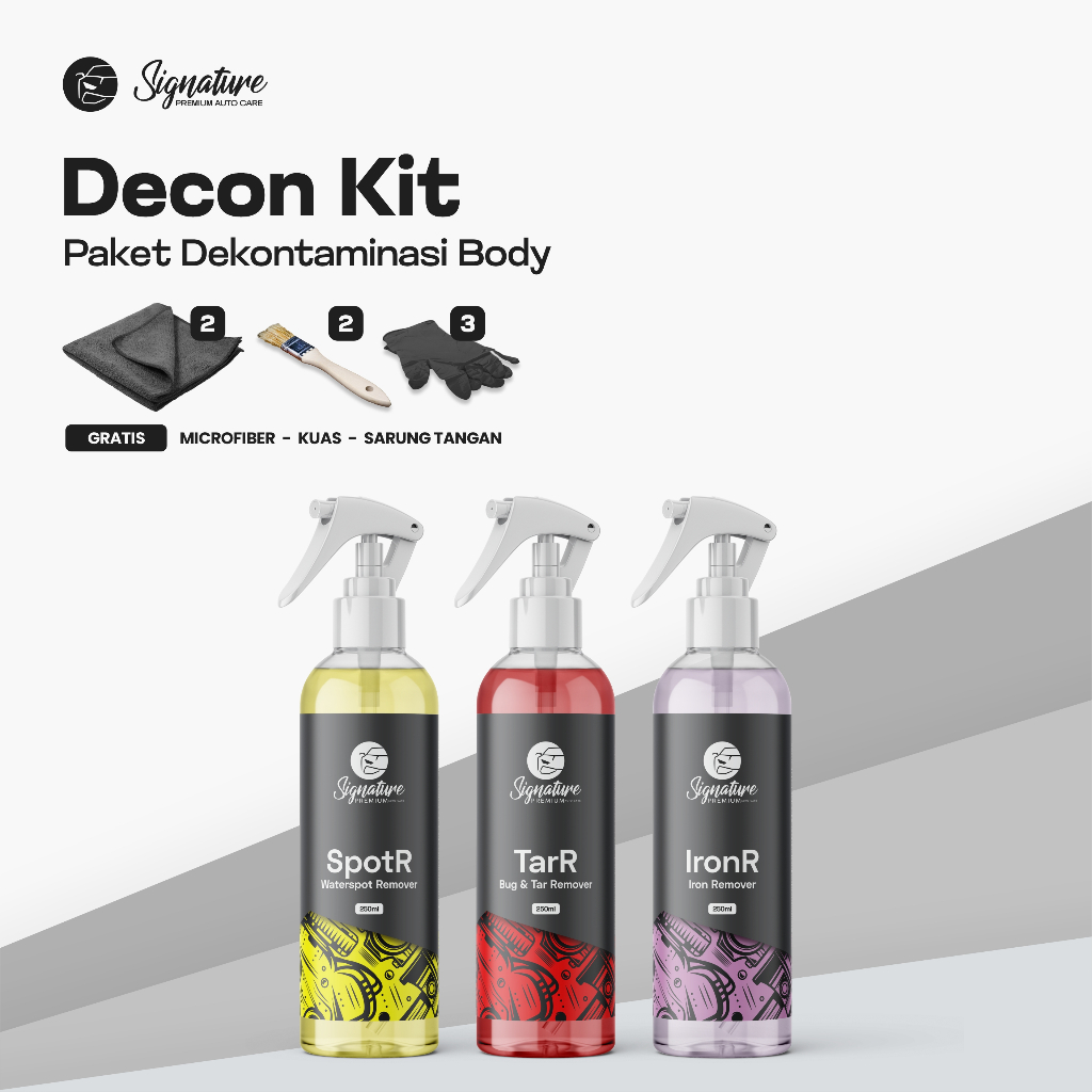 Jual Signature - Decon Kit | Set Dekontaminasi dan Pembersih Body Mobil | Shopee Indonesia