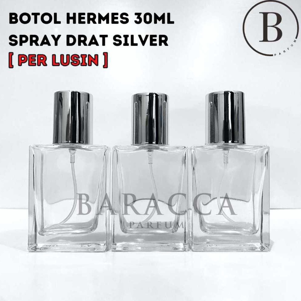 Jual KODE J6M2 Botol Parfum Hermes 3ML Drat Tutup Silver Polos Botol ...