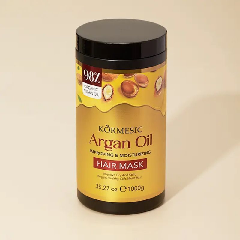 Jual Kormesic Argan Oil Hair Mask Smoothing Anti Frizzy 1000ml | Shopee ...