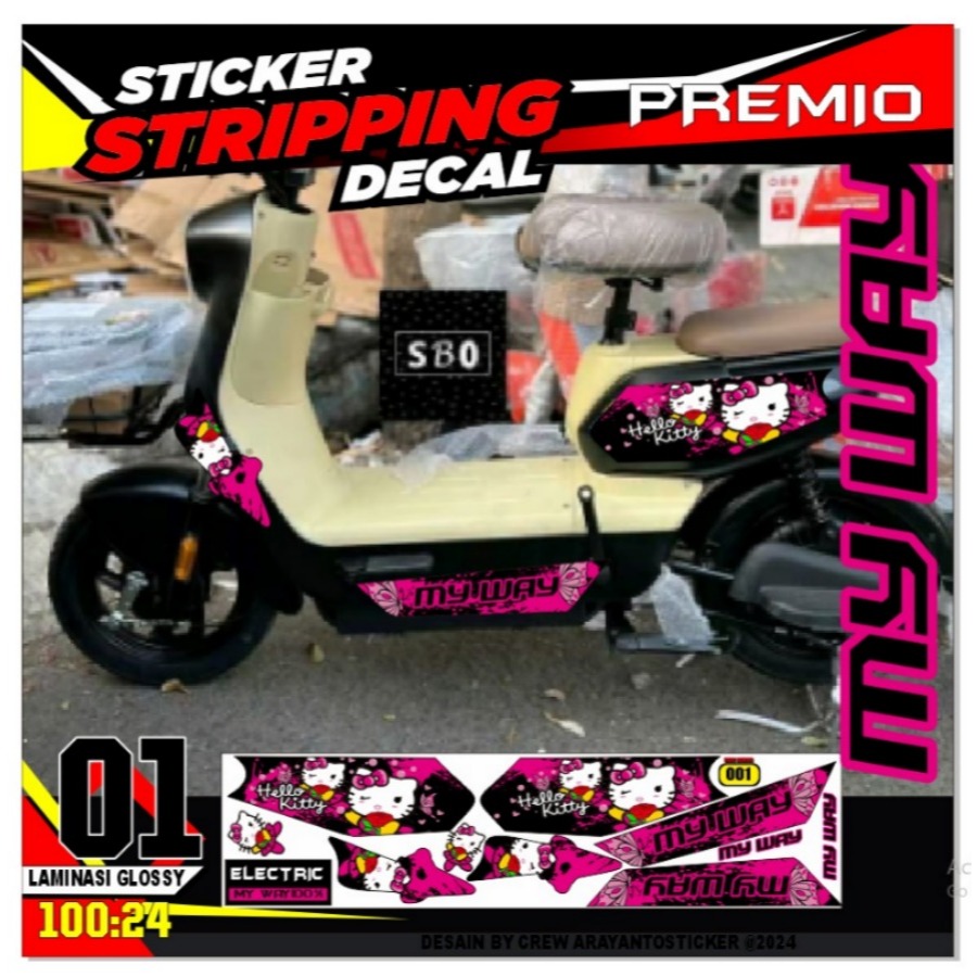 Jual Stiker Striping Sepeda Listrik Poligon My Way Premio Variasi Selis ...