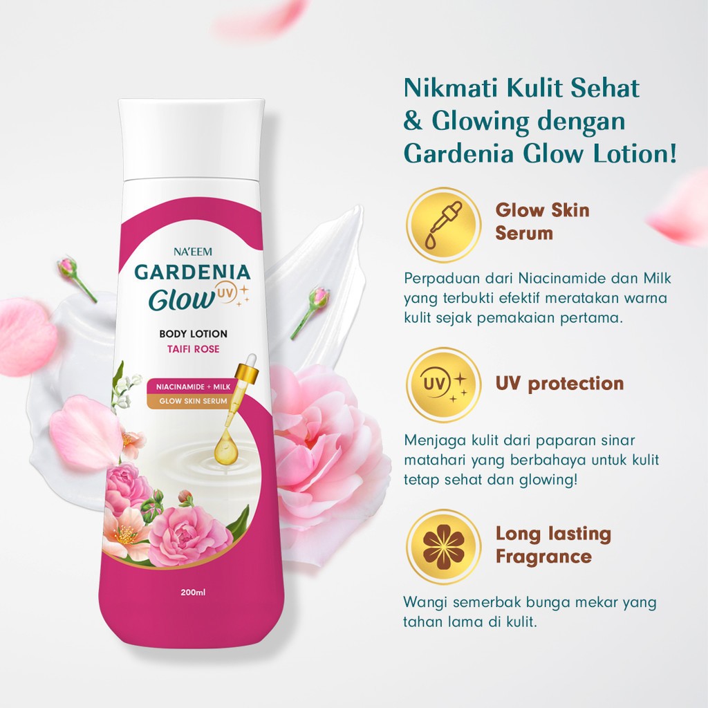 Jual NAEEM Gardenia Glow UV Body Lotion Series 200 ML | Royal Jasmine ...