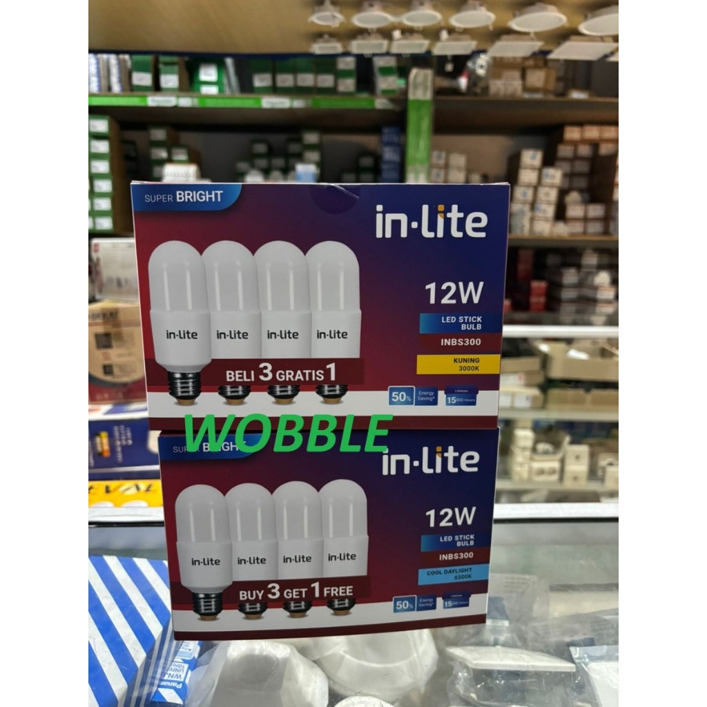 Jual INBS300 PAKET ISI 4 LAMPU IN LITE LED BULB STICK BOHLAM LED INLITE ...