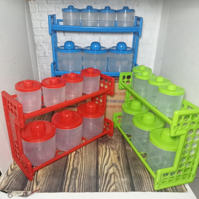 Jual KITCHEN SET BUMBU DAPUR RAINBOW MONICA / MONICA DENGAN STIKER NAMA ...