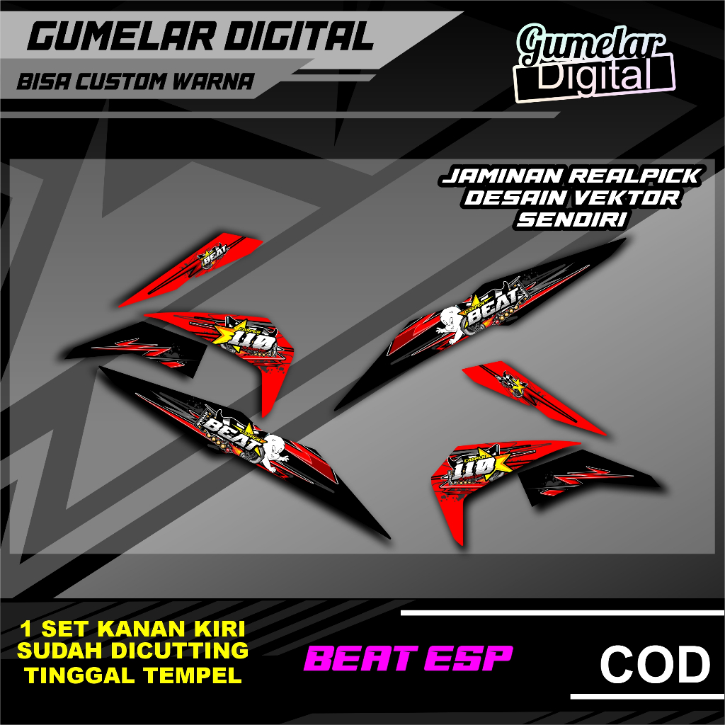 Jual STRIPPING SIMPEL HONDA BEAT ESP BEAT STREET STAR DIESEL LIVERY 4 ...