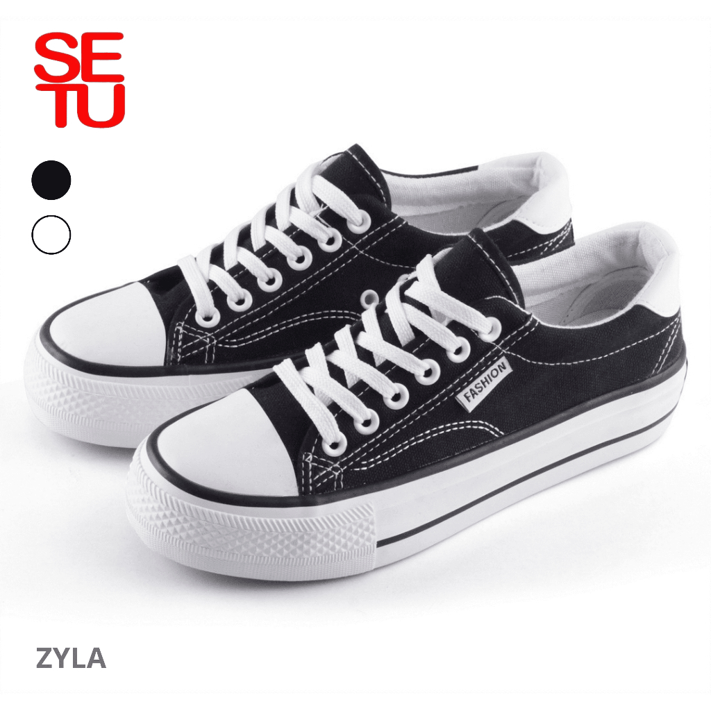Jual SETU Zyla Free Kotak Sepatu Sneakers Canvas Wanita Kekinian Korea ...