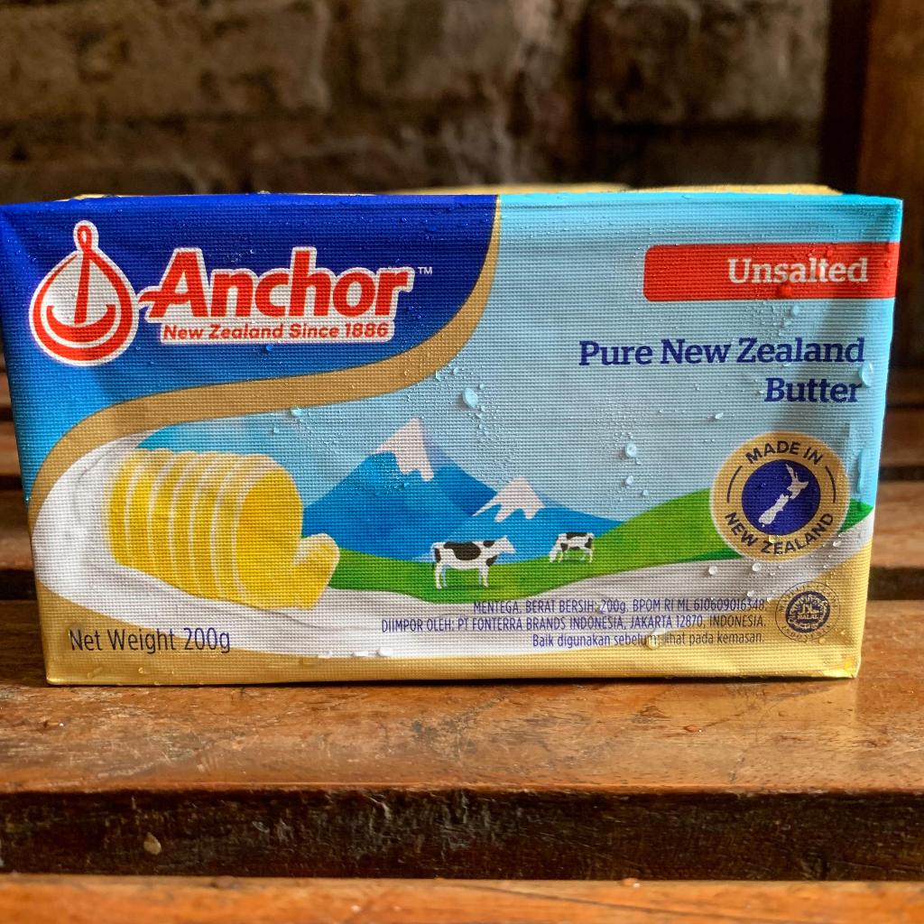 Jual Unsalted Butter Anchor 200 gr / Unsalted Butter / Anchor / 200GRAM ...