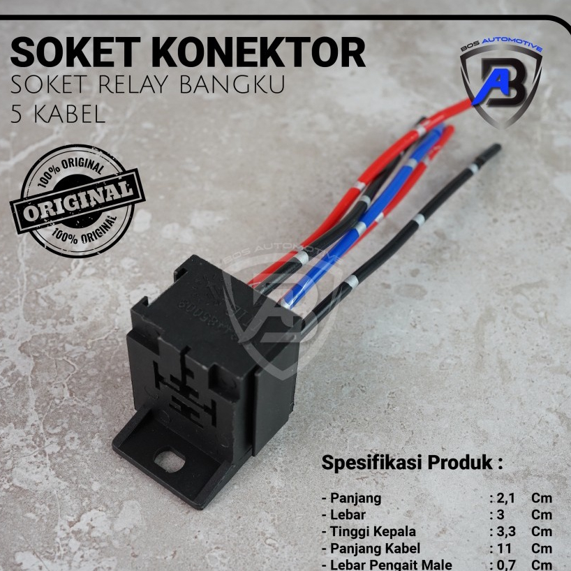 Jual Rumah Relay Gandeng / Soket Relay Bangku / Socket Cable Relay Susun / Duduk / Kaki 5 Pin ...