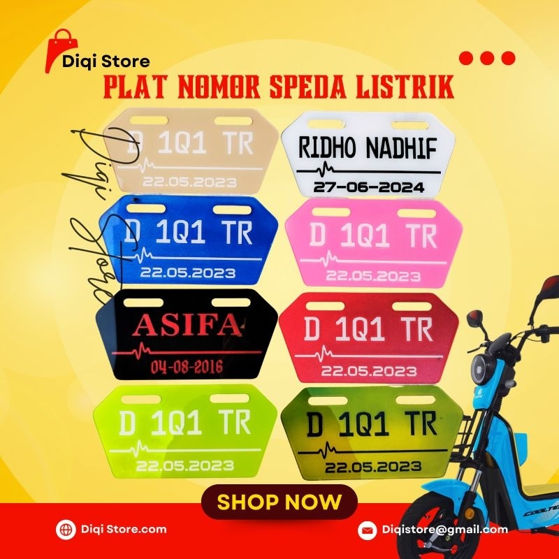 Jual Plat Nomor Sepeda Listrik / Plat Nomor Variasi | Shopee Indonesia