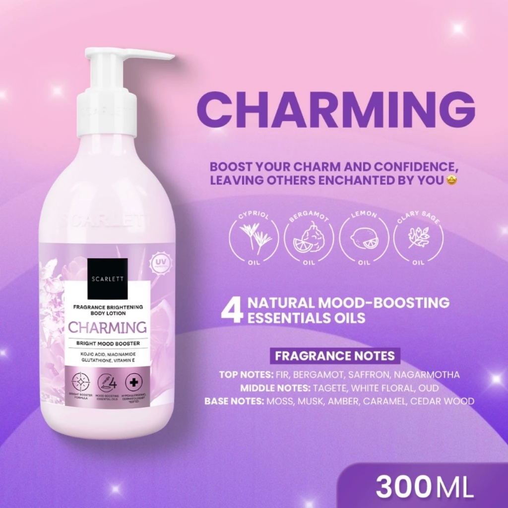 Jual SCARLETT Whitening Fragrance Brightening Body Lotion Bright Mood ...