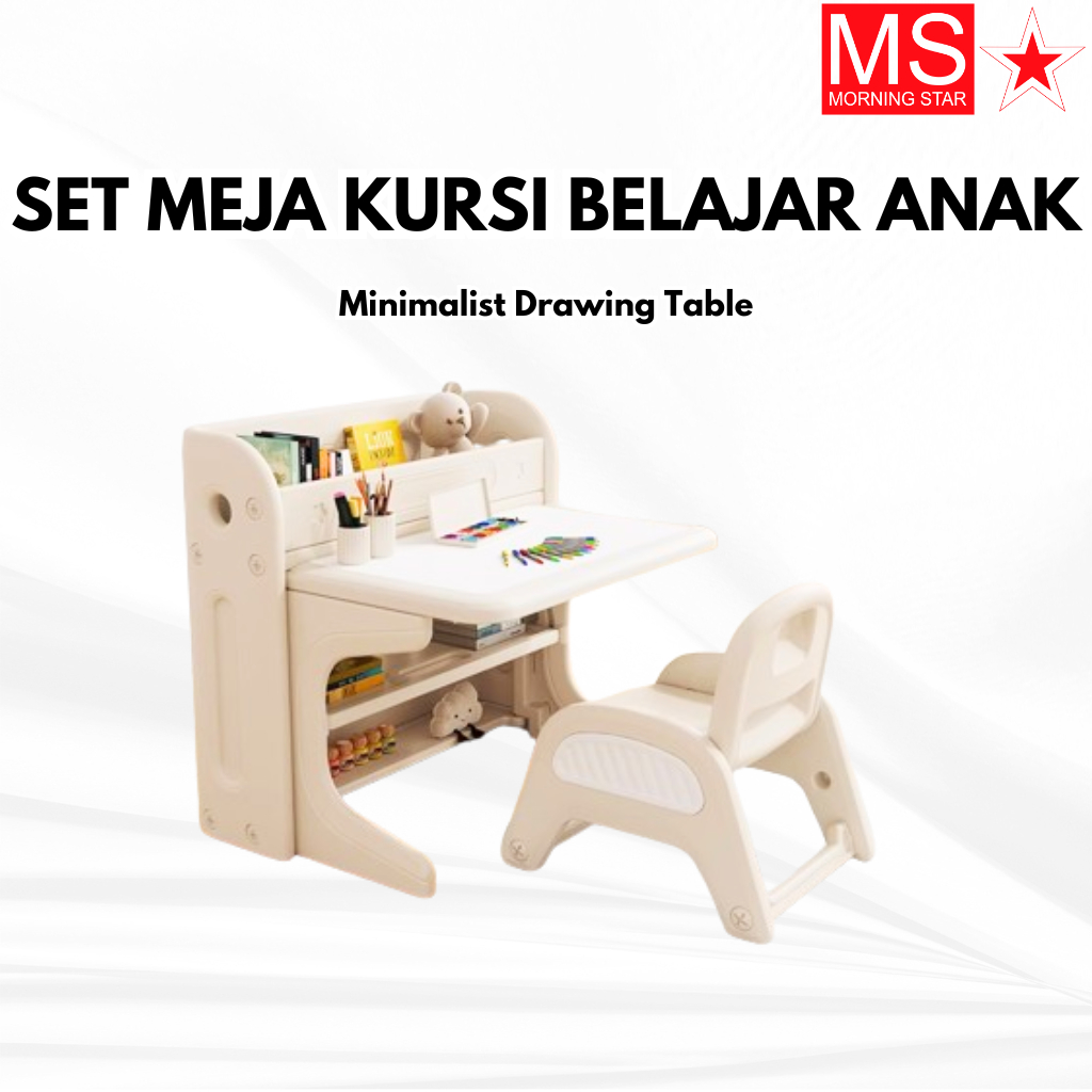 Jual Morning Star Meja Belajar Anak Set Kursi Meja Belajar Minimalis ...