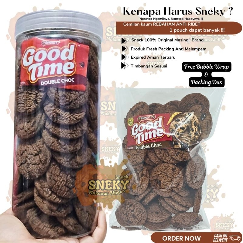 Jual Termurah Good Time Double Choco Cemilan Goodtime Coklat Original ...