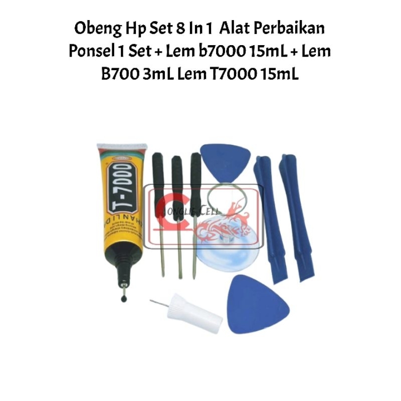 Jual ALAT TOOLS Obeng Hp Set 8 In 1 Alat Perbaikan Ponsel 1 Set + Lem b7000 15mL + Lem B700 3mL ...