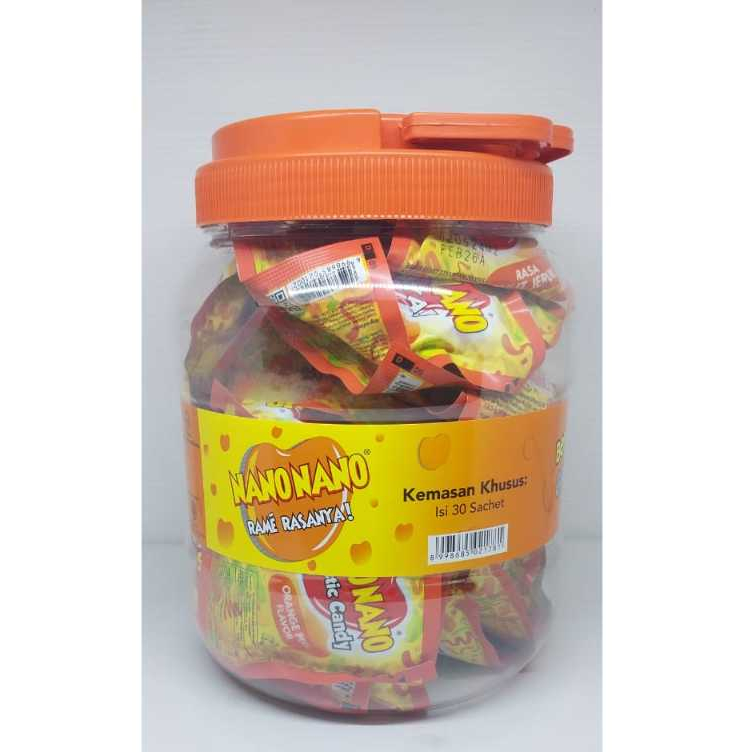 Jual Permen Nano Nano Rame Rasanya Kemasan Toples Rasa Kulit Jeruk Isi ...