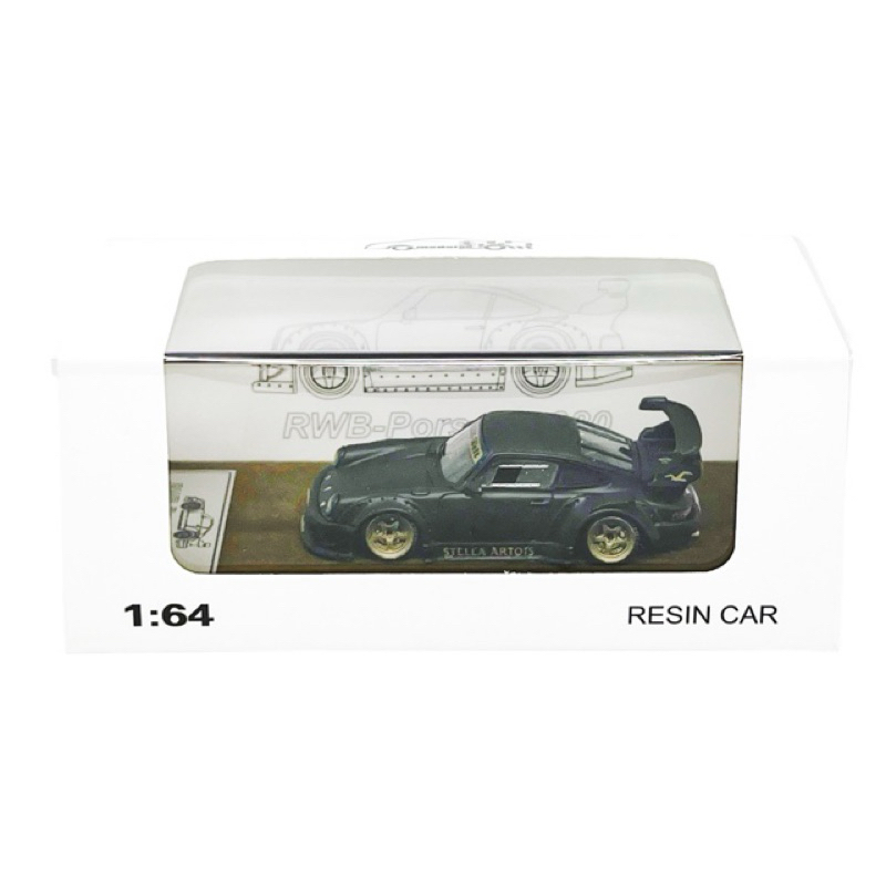 Jual Qidian 64 Porsche RWB 930 Resin Stella Artois Matte Black | Shopee ...
