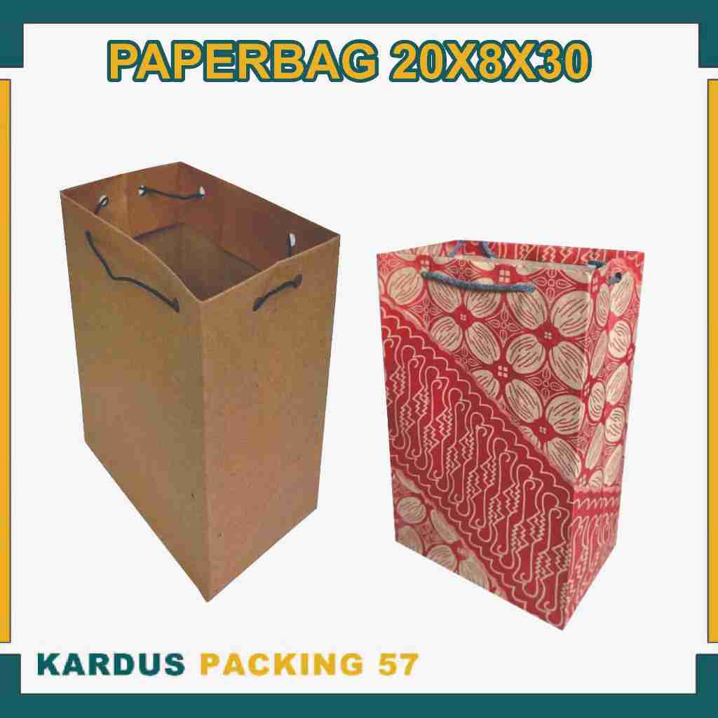 Jual Paper Bag 20x8x30 Cm(PAKET 12 PCS) / Tas Kertas / Tas Kado / Tas ...