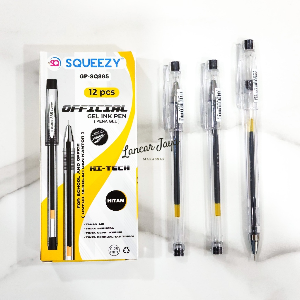Jual 1 LSN / 12 Pcs Pen Squeezy GP-SQ885 Hi-Tech 0.28mm | Shopee Indonesia