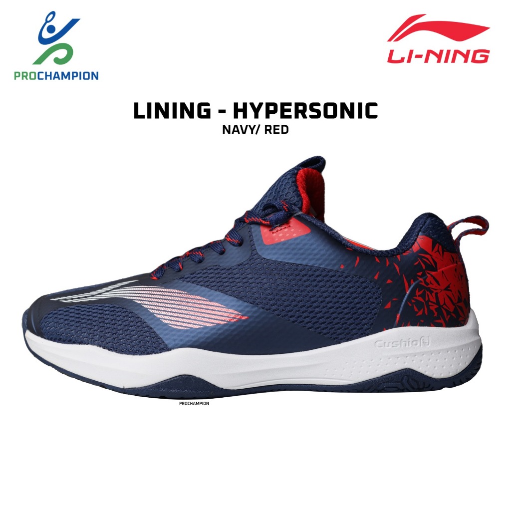 Jual New ! Sepatu Badminton Lining Li-Ning Hypersonic Navy Red | Shopee ...