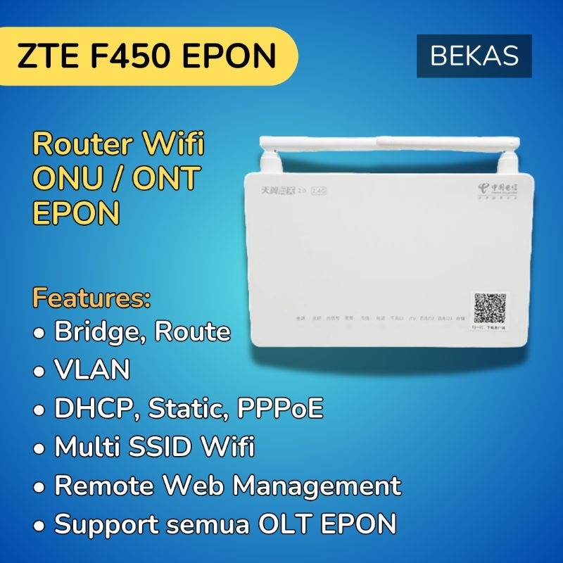 Jual Router Wifi ZTE F450 EPON Bukan F460 | Shopee Indonesia