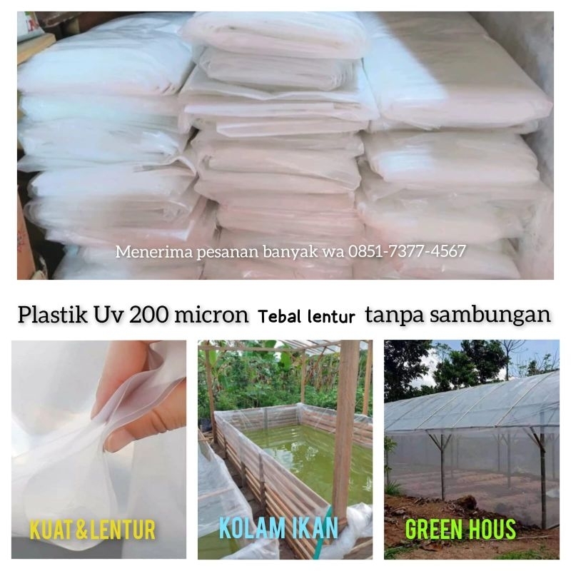 Jual plastik uv 200 micron 14 x7 meter | Shopee Indonesia