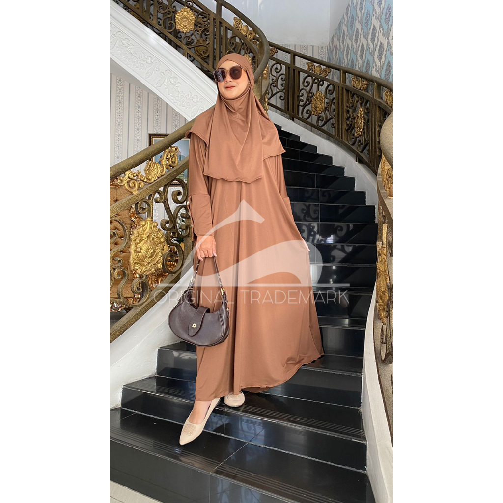 Jual Khadijah Hijab French Khimar / Abaya Set French Khimar /Gamis ...
