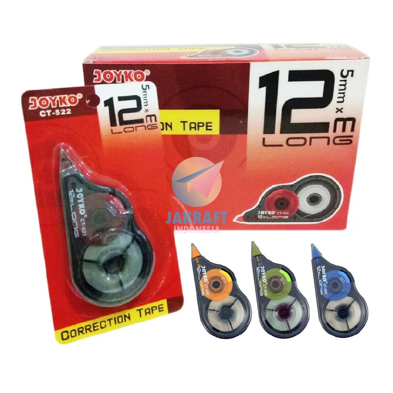 Jual MAKSIMAL 1 Pcs Correction Tape JOYKO CT522 TipX Tip Ex Pita 12 ...