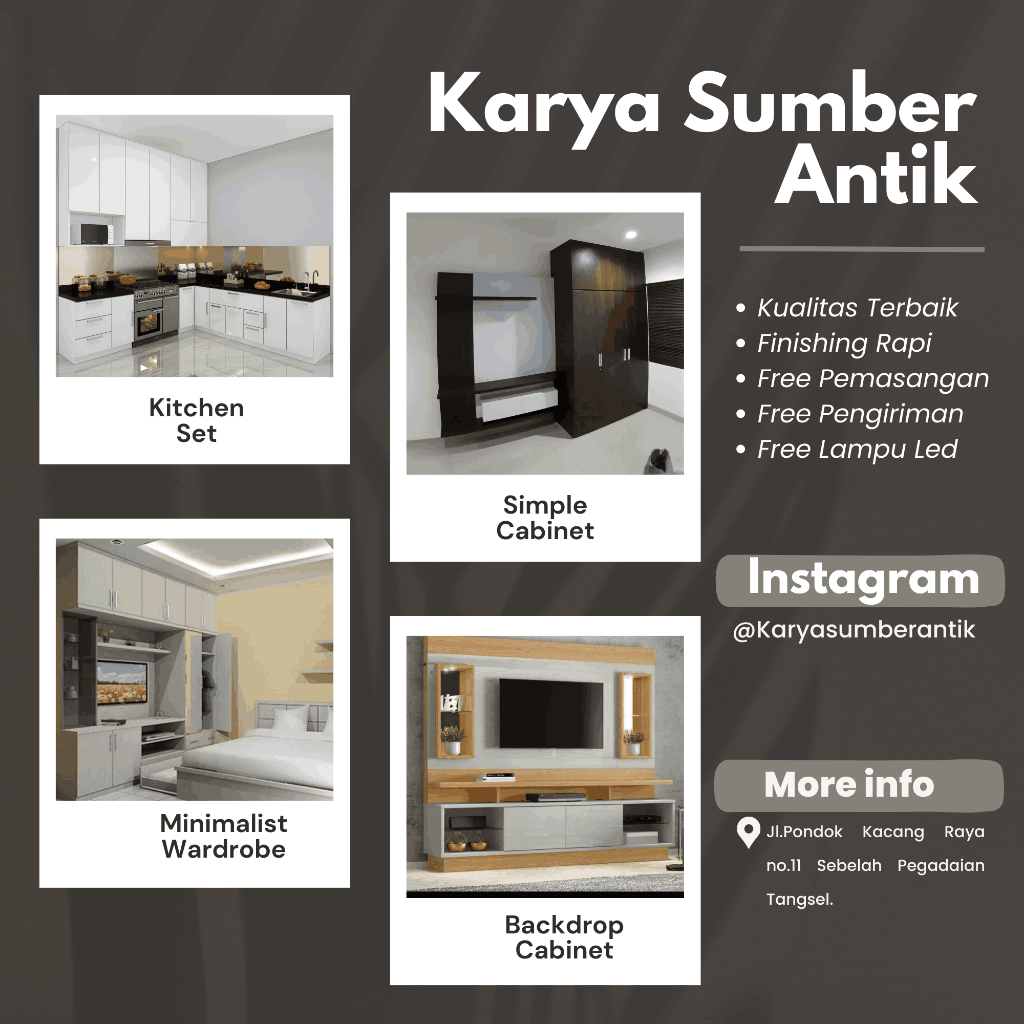 Jual Kitchen Set Minimalis Lemari Kabinet Rak Dapur | Shopee Indonesia